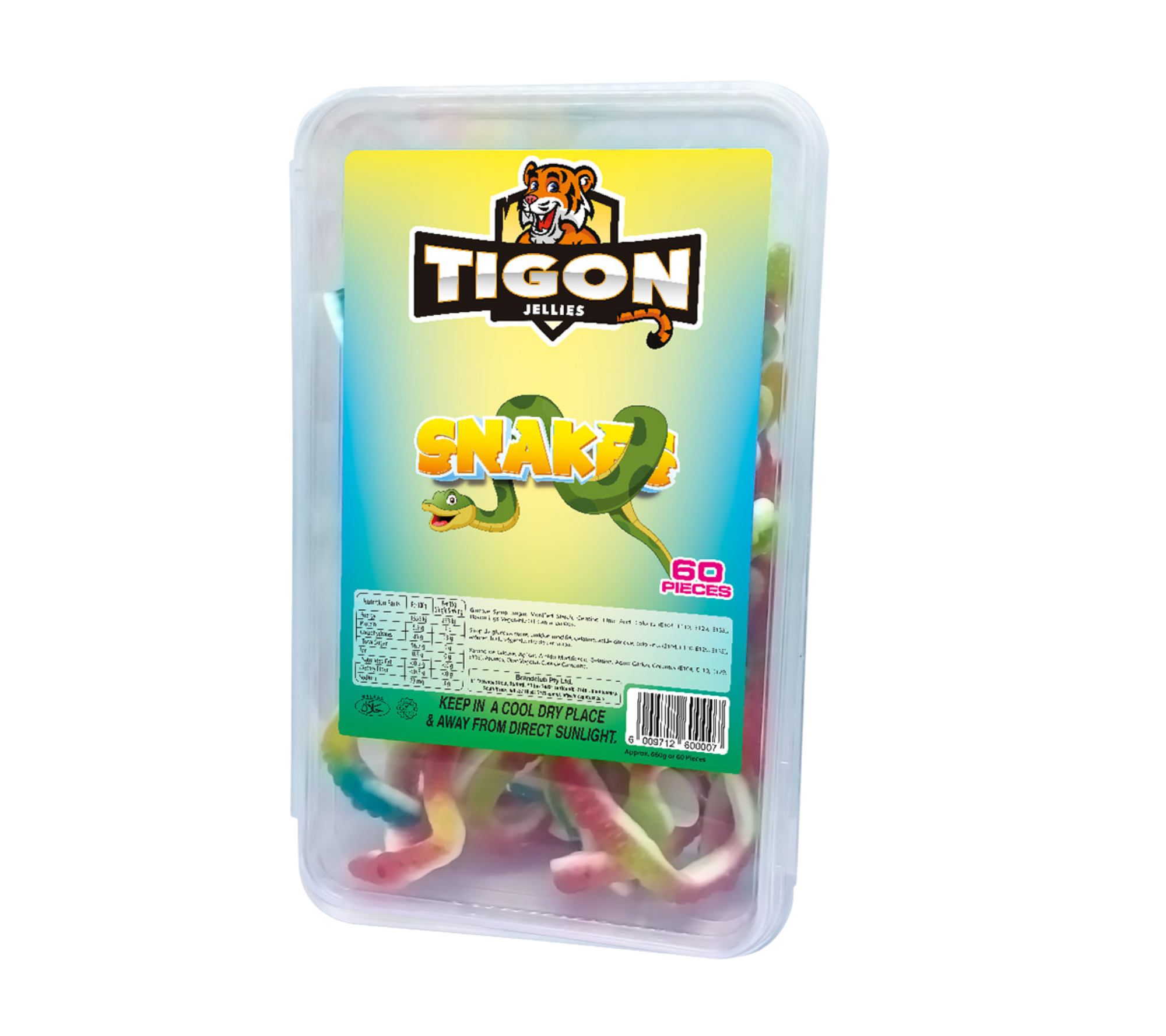 Tigon Jellies – Snakes – Assorted Flavours – The Sweet Side of Life